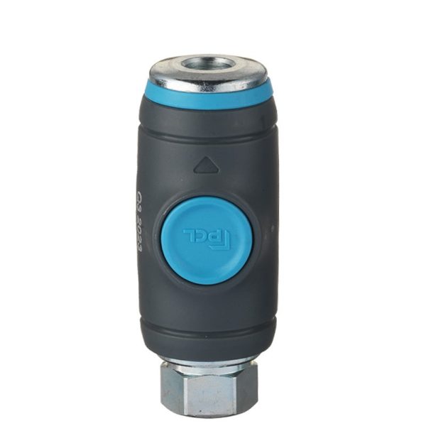 Standard Push Button Safety Coupling, Female Thread Rp 3/8 - UK Fluid Power
